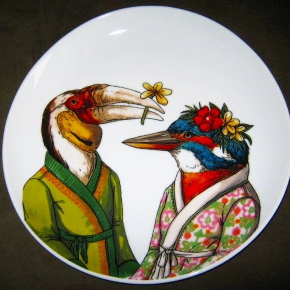 West Elm | Dining | West Elm Dapper Animal Salad Desert Plate 85 Bird ...